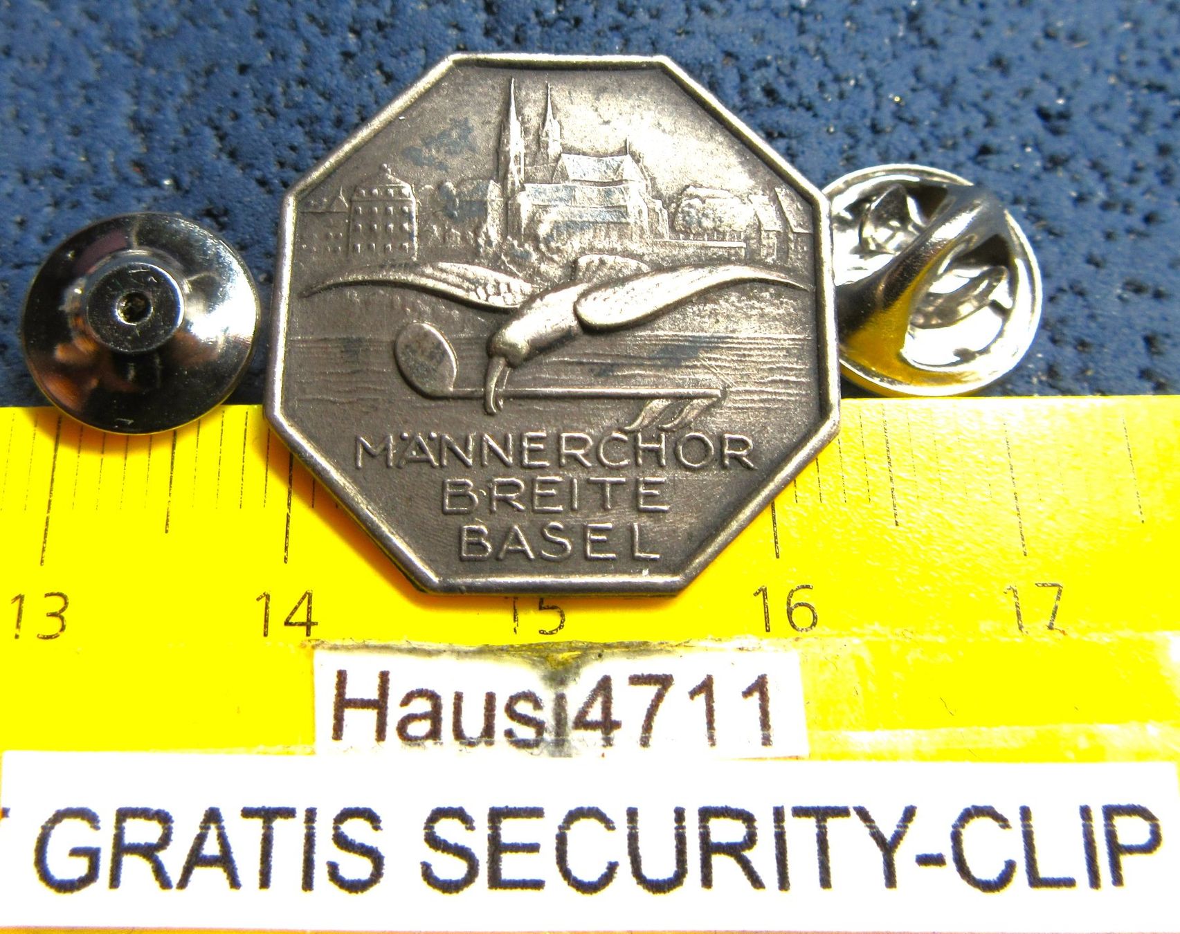 BASEL PIN MÄNNERCHOR BREITE BASEL MÖVE MIT NOTE UR-ALT PIN (Gebraucht ...