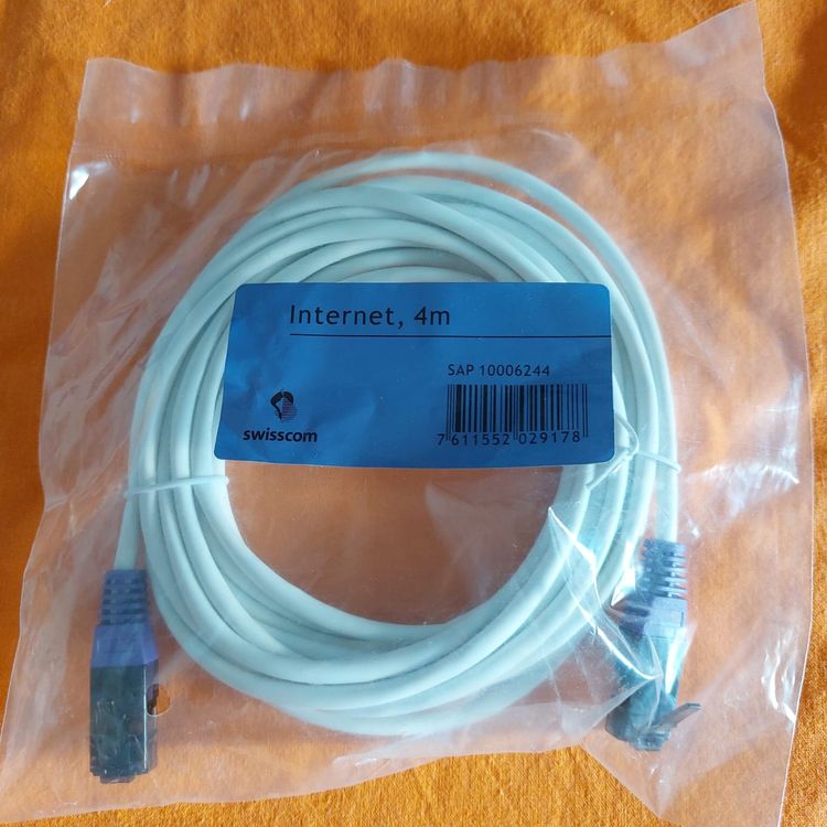Internet Kabel. 4 m. Swisscom (Neu und originalverpackt) in Urtenen ...