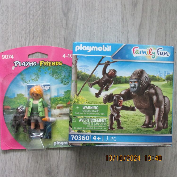 Playmobil Gorillas Familie 70360 + Tierpflegerin 9074 | Kaufen auf Ricardo