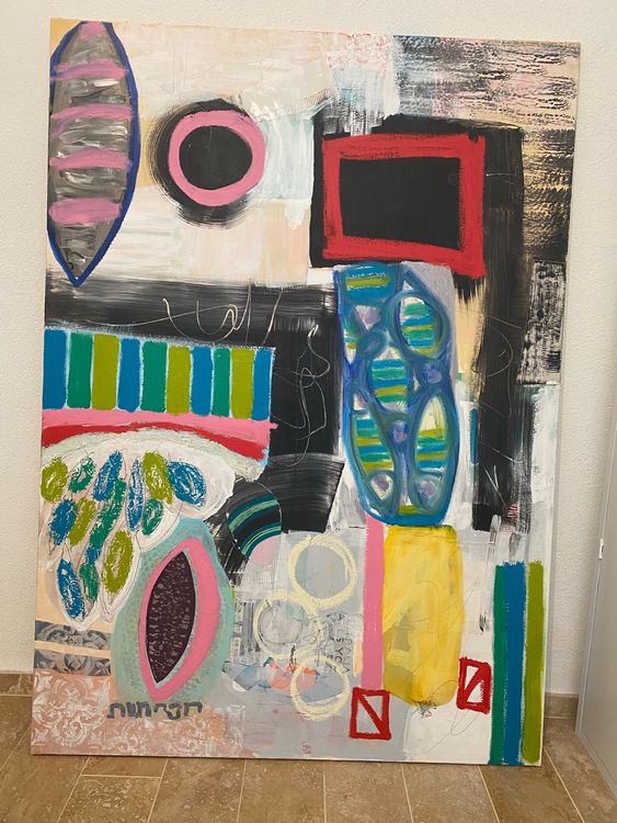 Abstract Acryl Bild Gemälde Gross Mixed Media (Gebraucht) in Würenlingen für CHF 70 – nur ...