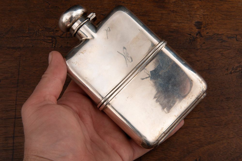 Flachmann vintage SILBER 800 vintage 302g | Kaufen auf Ricardo