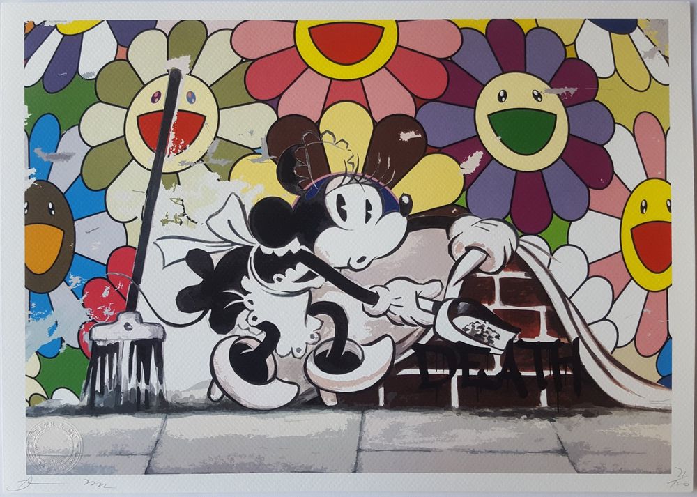 Death NYC Pop Art " Banksy Minnie Mouse Maid Sweeping 71/100 | Kaufen ...