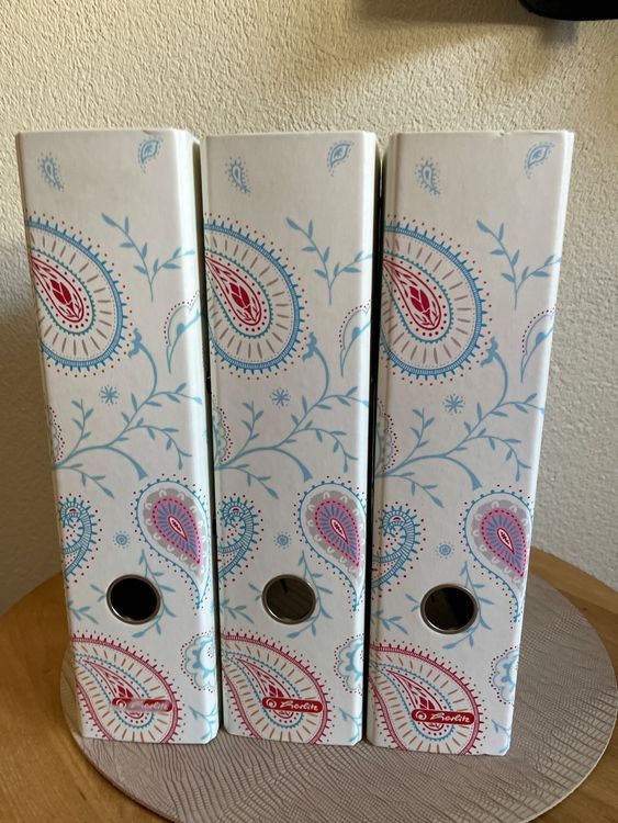 3 schöne Ordner mit Paisley Muster (Gebraucht) in Basel für CHF 10 ...