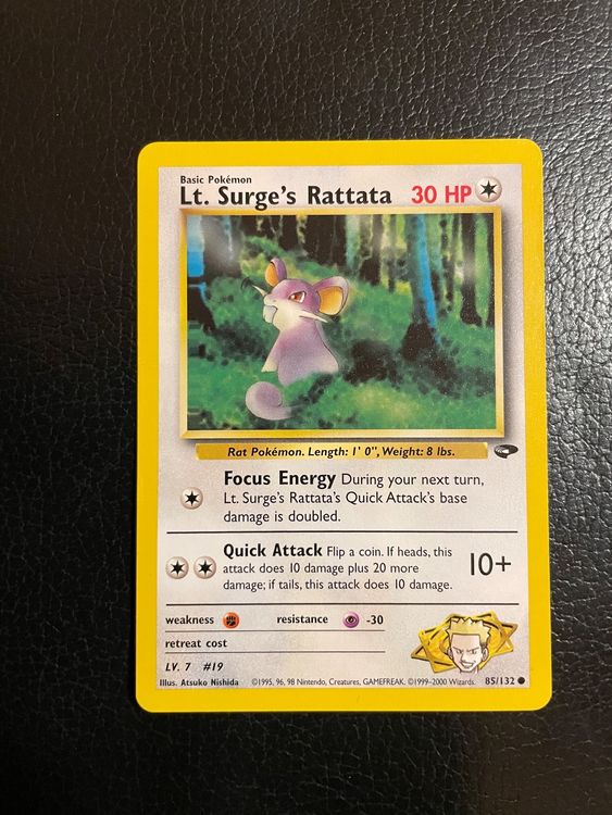 Gym challenge Lt. Surge’s Rattata 85/132 Ab 1 | Kaufen auf Ricardo