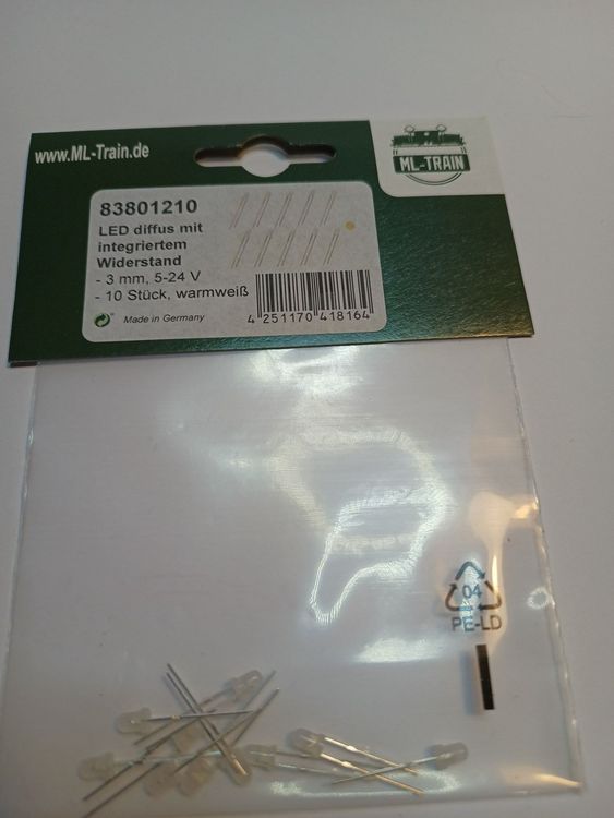 10x LED 3 mm diffus warmweiß ( LGB usw.) | Kaufen auf Ricardo