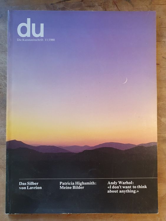 DU - Die Zeitschrift für Kunst und Kultur – 11 / 1980 (Gebraucht) in Zürich für CHF 5 – nur ...