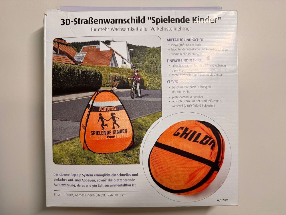 3D-Warnschild "Spielende Kinder" - Sicherheit im Verkehr (Neu (gemäss ...