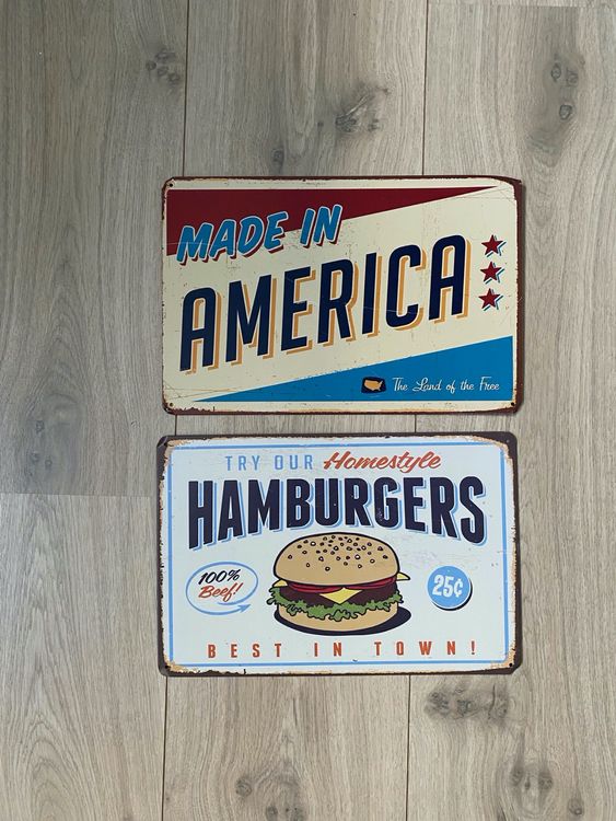 Blechschild 20 x 30 cm Retro Vintage Schild Nostalgie 2 St. (Gebraucht ...