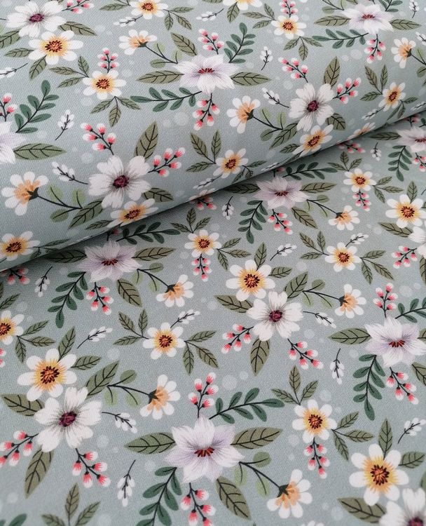 French Terry Stoff *Blütenzauber* | Kaufen auf Ricardo