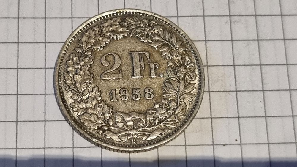Pièce rare: 2 Francs Suisse 1958 - Parfait état! (D'occasion) à Vésenaz ...
