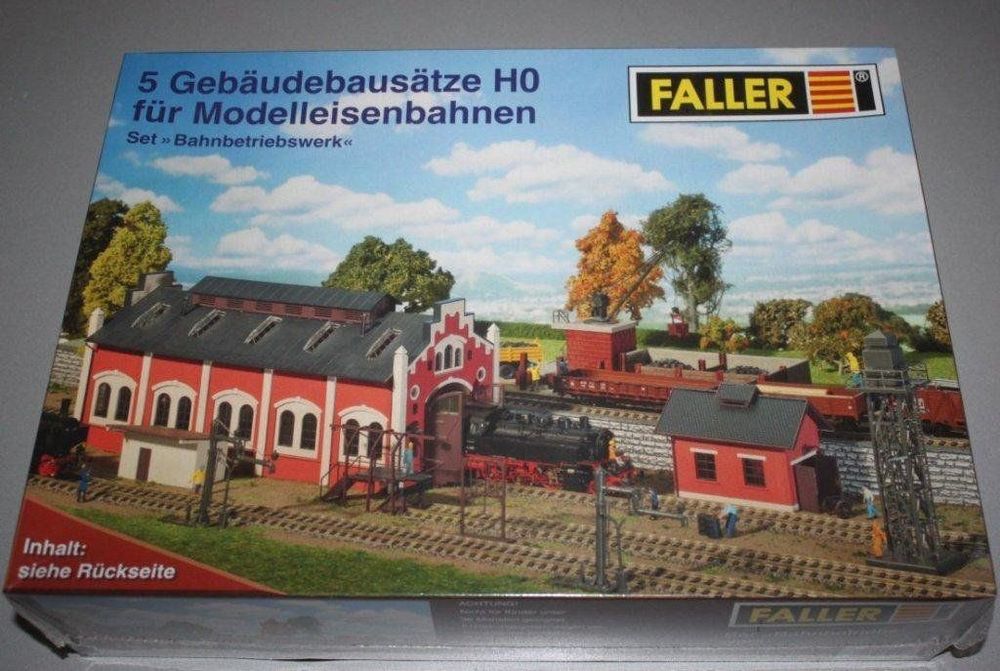 Faller H0 Bahnbetriebswerk Set mit 5 Bausätzen, neu (Neu und ...