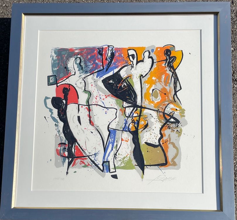 Alfred Alexander Gockel grosse Lithographie Handsigniert (Gebraucht) in ...