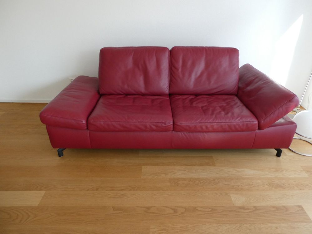 ROTES SOFA DIVE - hat noch Garantie - Longlife - Leder (Gebraucht) in ...