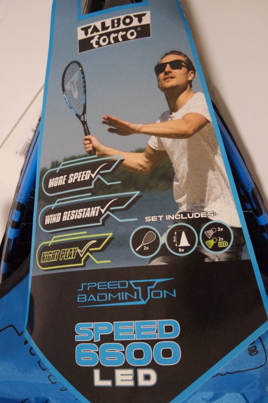 2 Talbot Torro 6600 LED Speedbadminton-Schläger (Neuf avec emballage d ...