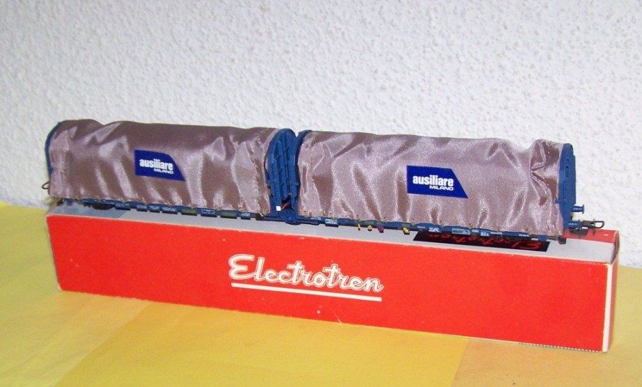 Electrotren H0 6100 Doppel-Schiebeplanwagen Ausiliare, rar (Neu und ...