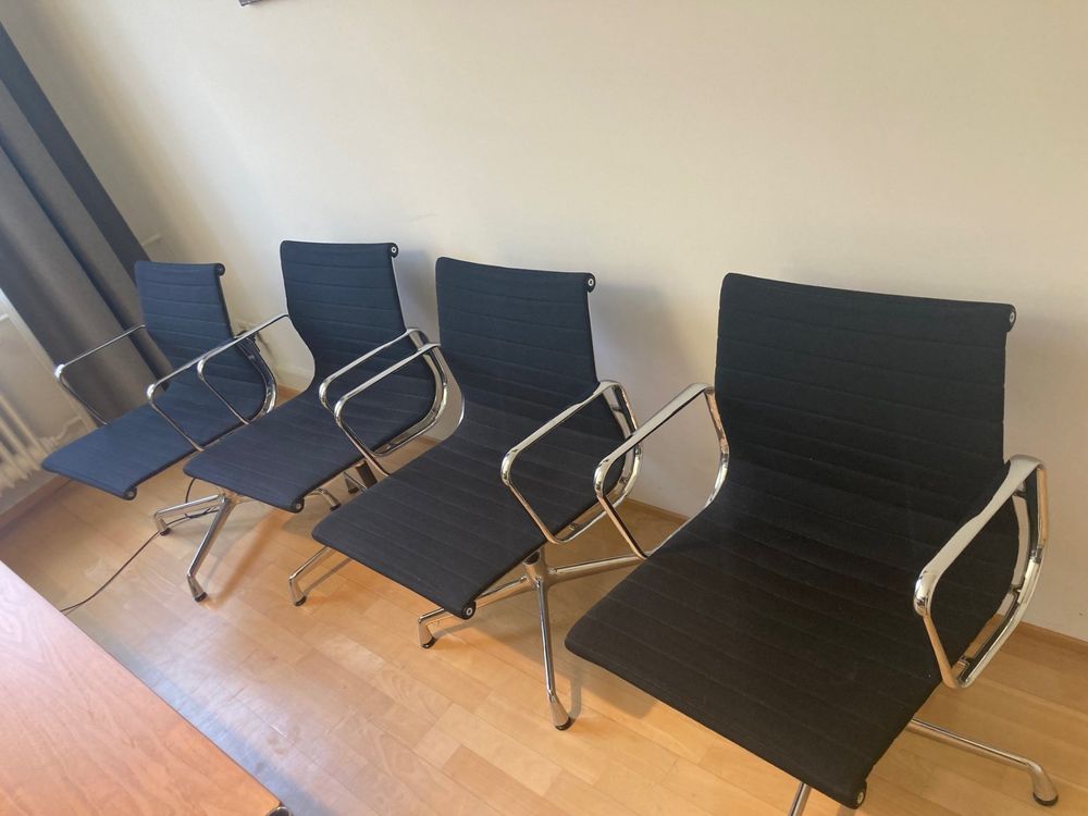 4 Vitra Eams Stühle Hopsak Schwarz | Kaufen auf Ricardo