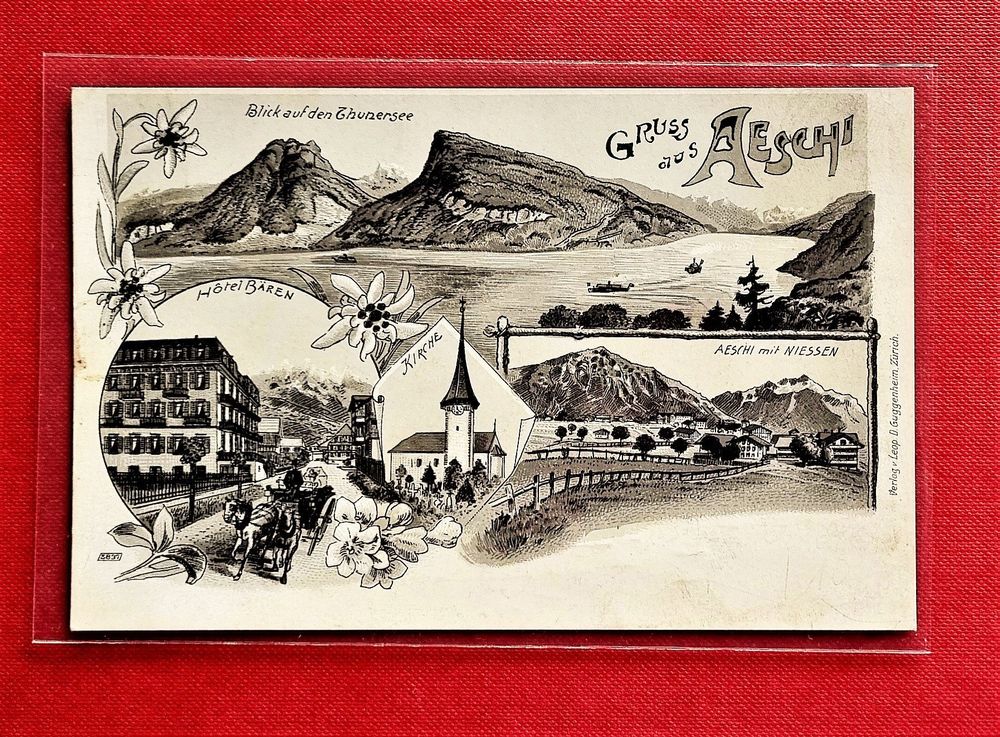 Gruss aus Aeschi - Litho - alte Postkarte | Kaufen auf Ricardo