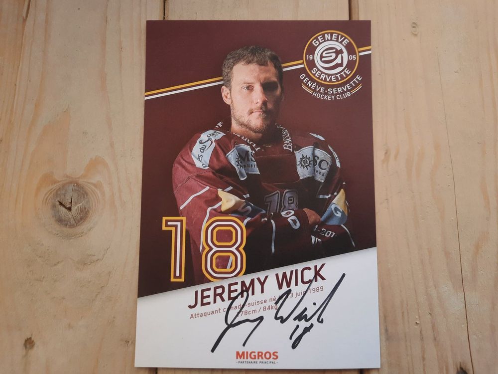 ab 1 FR. !!! Jeremy Wick #18 / Genève Servette HC (Gebraucht) in Worben ...
