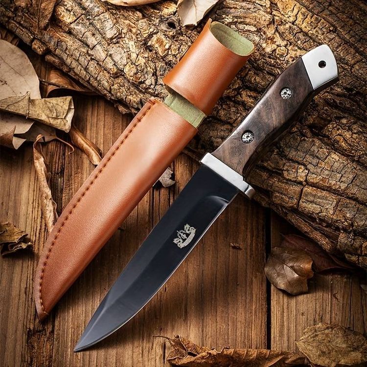 Outdoor Edelstahl Messer schwarze Klinge mit Scheide (Neu und ...