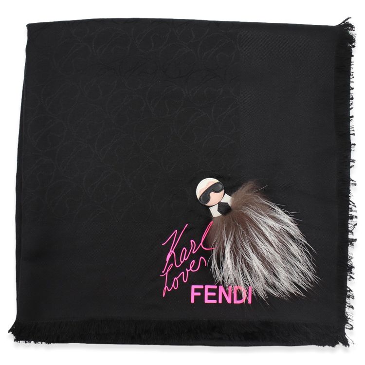 Fendi Carlito Schal schwarz | Kaufen auf Ricardo