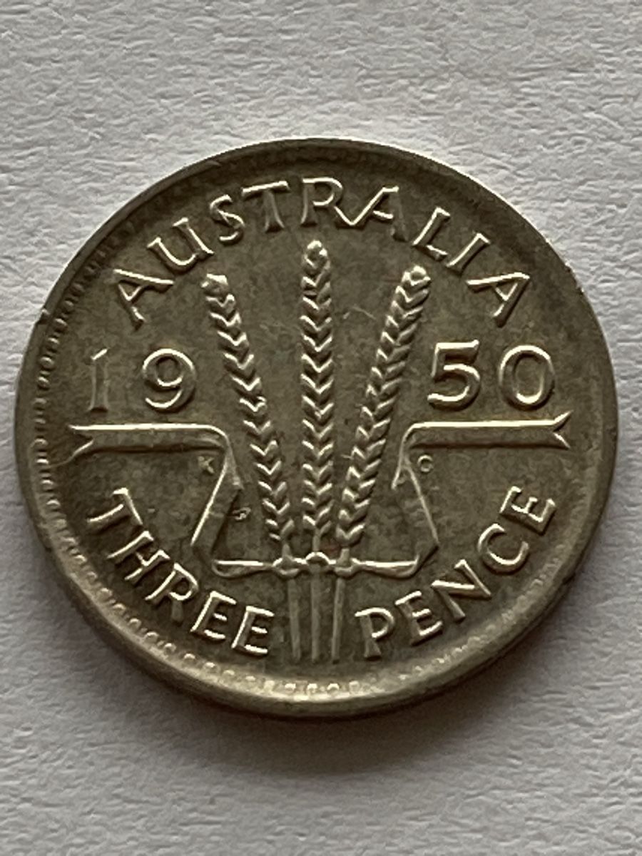 Australie, 3 Pence 1950 argent (D'occasion) à Corsier-sur-Vevey pour ...
