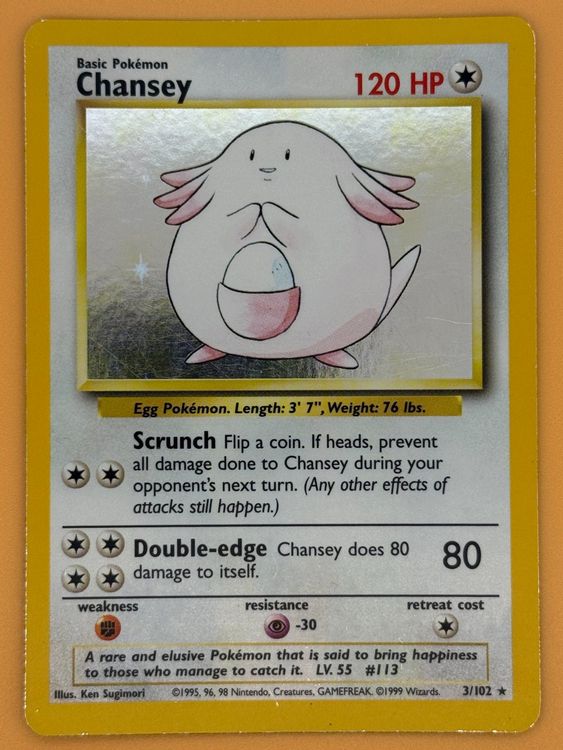 Chansey 3/102 Holo Pokémon Base Set ab 1.- (Gebraucht) in Uster für CHF ...