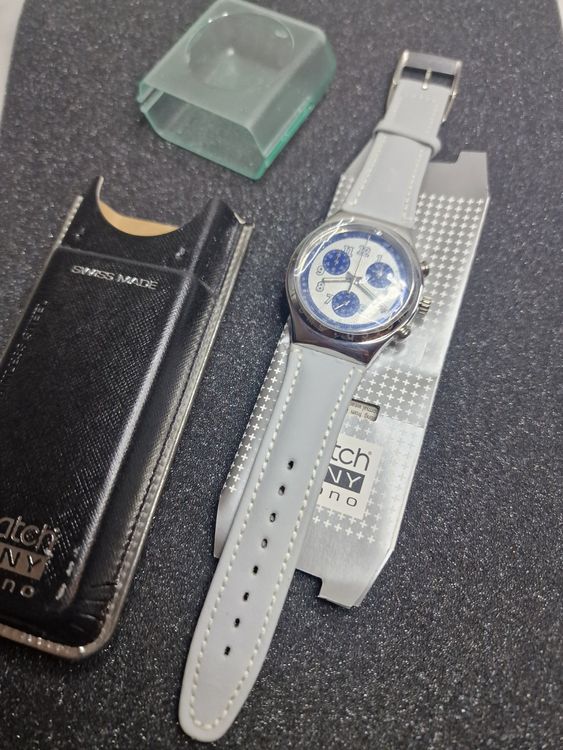 Swatch Chrono Irony SECRET AGENT LIGHT GREY YCS403D 40mm (Neu (gemäss ...