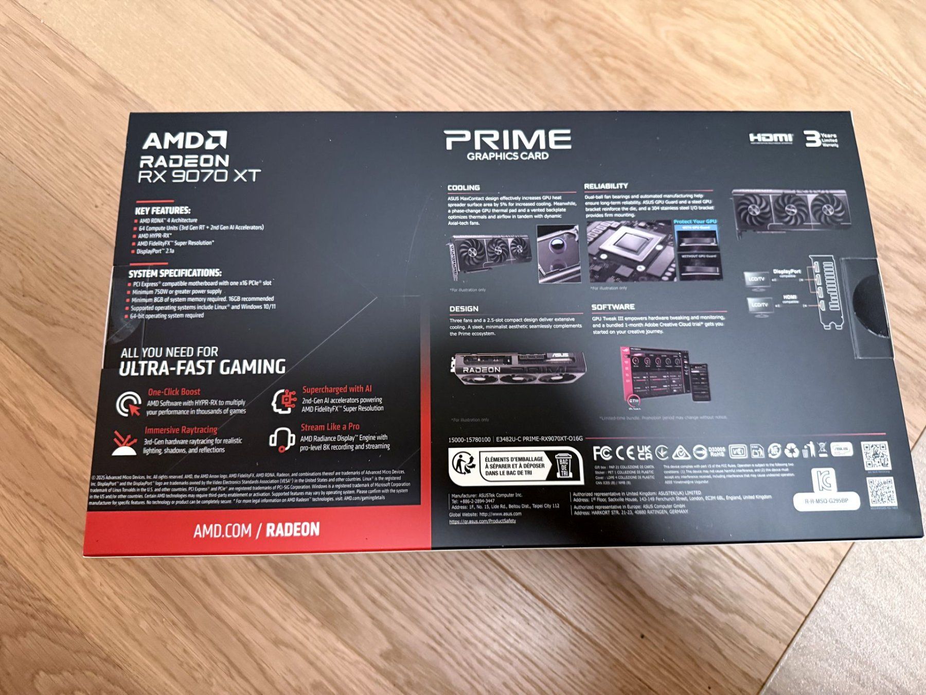 Grafikkarte ASUS PRIME RX 9070 XT OC (16 GB) GPU (Gebraucht) in Nottwil ...