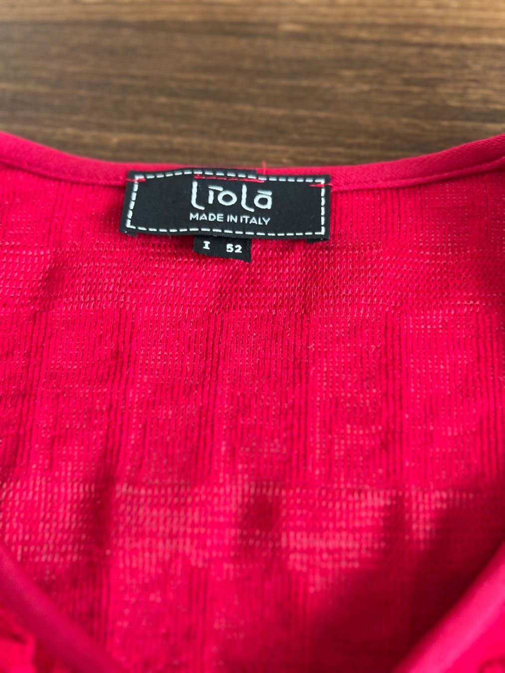 LIO LA Strickjacke, Gr. 42/44 (IT 52) rot, Made in Italy🇮🇹 (Gebraucht) in Ebmatingen für CHF 15 ...