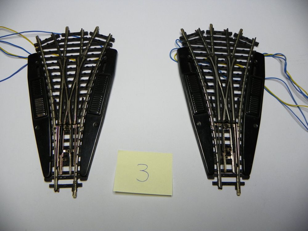 2 Stück Märklin 2170 Dreiwegweiche K-Gleis Hohlprofil (Gebraucht) in ...