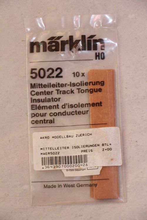 MITTELLEITER-ISOLIERUNG 5022 VON MÄRKLIN | Kaufen auf Ricardo