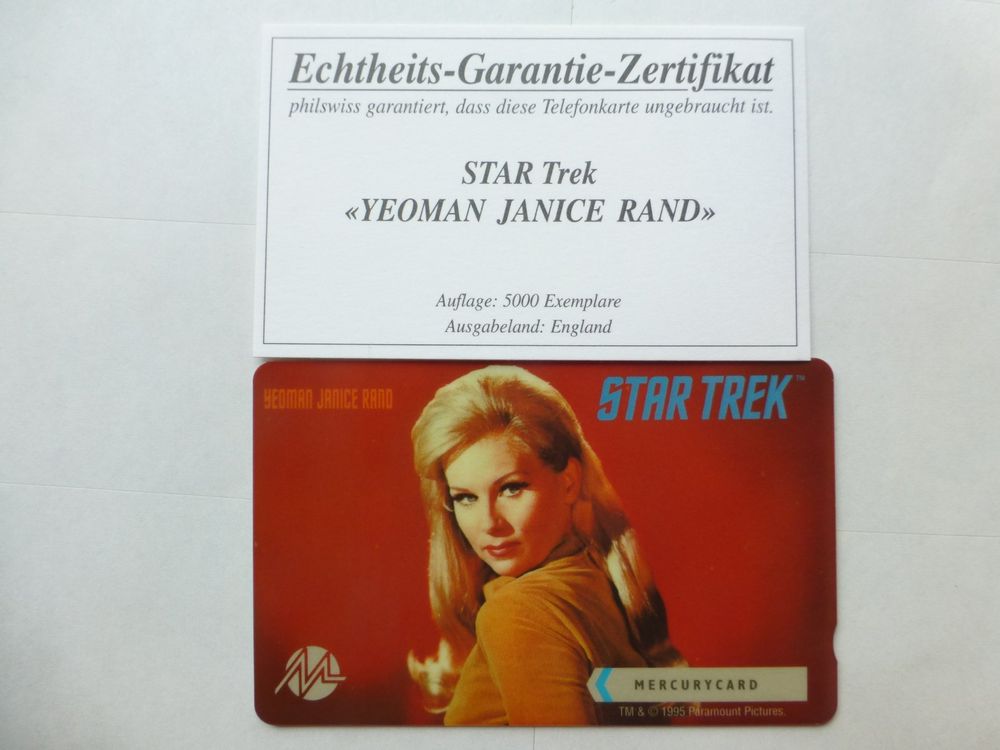 STAR TREK Taxcard Yeoman Janice Rand (Neu (gemäss Beschreibung)) in ...