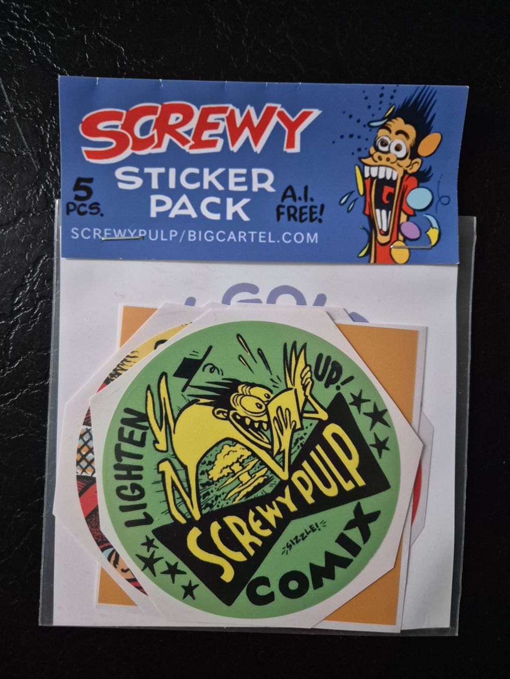 5 Screwy Pulp Comix Sticker Pack, A.I. Free! Selten! (Neu und ...