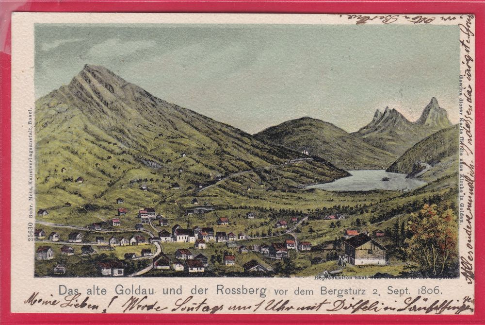 DAS ALTE GOLDAU UND DER ROSSBERG VOR DEM BERGSTURZ 2.9.1806 (Gebraucht ...