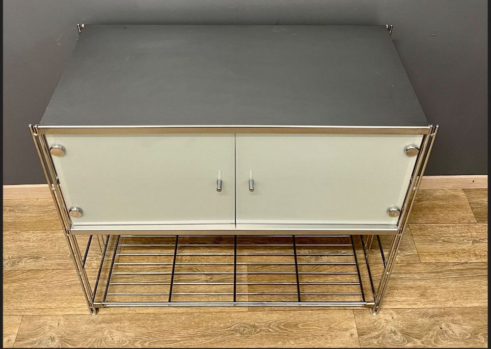 Vintage Design Regal Balton Kommode Gitter Regal Milchglas (Gebraucht ...