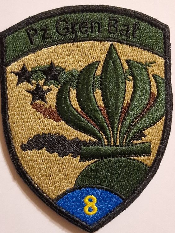 Panzer Badge Panzer Bat 8 Blau Klett (Gebraucht) in Nyon für CHF 7 – mit Lieferung auf Ricardo ...