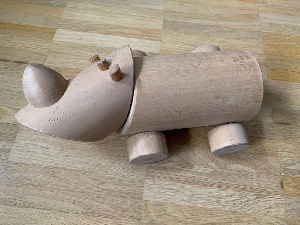 Vintage Nashorn aus Holz von NaeF (Schweiz) (Gebraucht) in Nyon für CHF ...