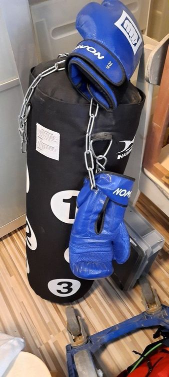Boxsack mit Handschuhen und Deckenhalter | Kaufen auf Ricardo