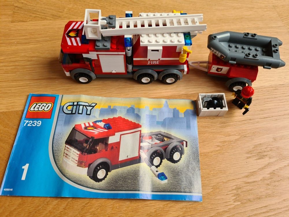 Lego City 7239 Feuerwehrleiterwagen von 2005 | Kaufen auf Ricardo