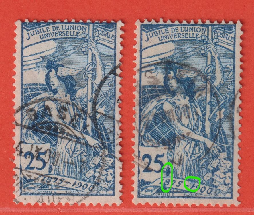 1900 UPU 79B, Kat. je 60, Farbverwischun (Antik) in Sarmenstorf für CHF 12 – mit Lieferung auf ...
