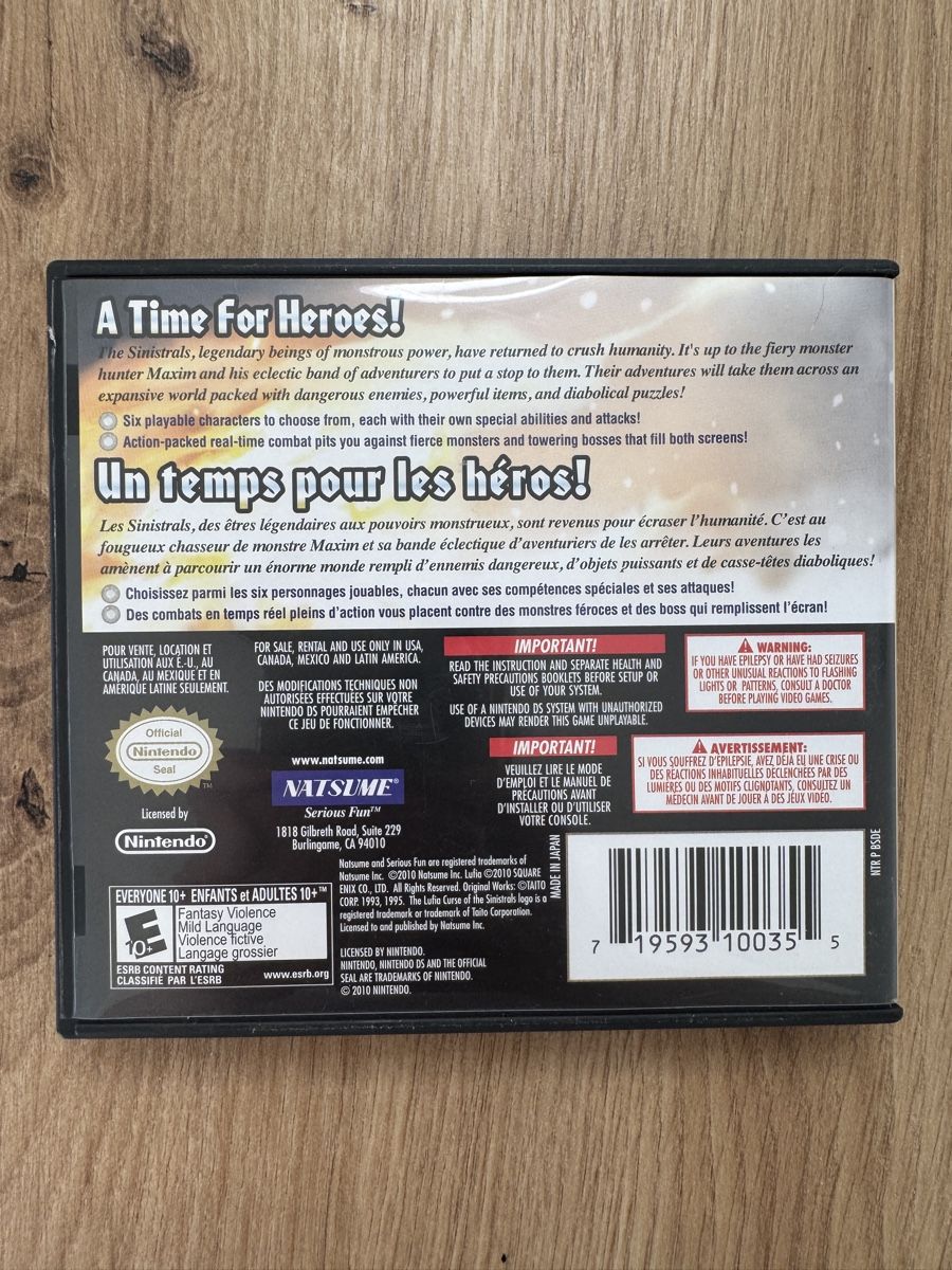 Nintendo DS Spiel: Lufia - Curse of the Sinistrals! (Gebraucht) in ...