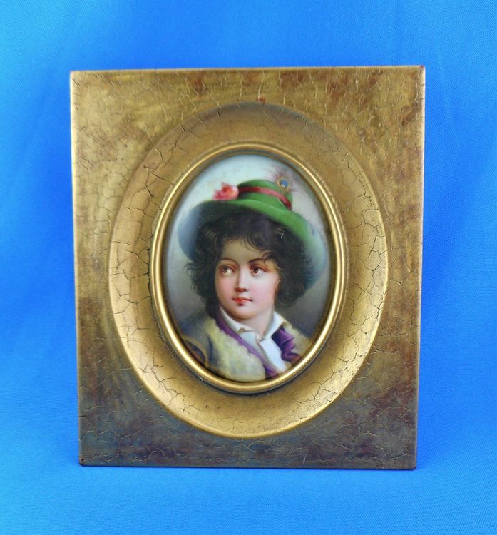 Miniaturmalerei Miniatur Biedermaier? Portrait Porzellan | Kaufen auf Ricardo
