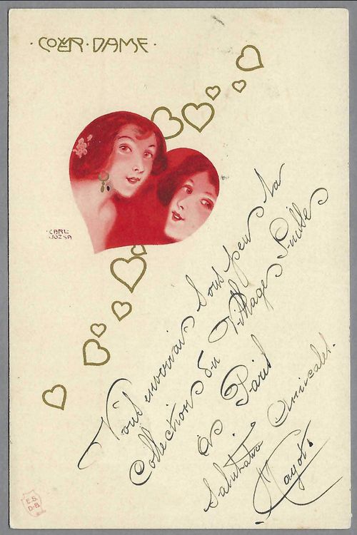 1900, JOZSA KARL, "COEUR DAME", SELTENE KARTE (Gebraucht) in Pura für ...