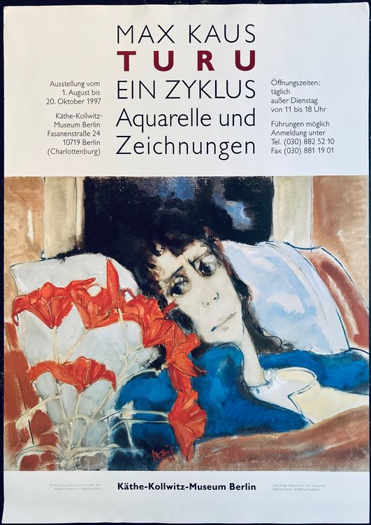Plakat MAX KAUS - TURU Aquarelle und Zeichnungen 1977 (Neu (gemäss Beschreibung)) in Basel für ...
