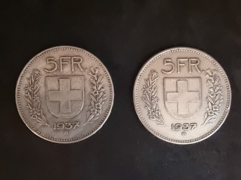 5 Franken CHF Lot Silber Münze 1937-1940 Rar (Gebraucht) in Amriswil für CHF 53 – mit Lieferung ...