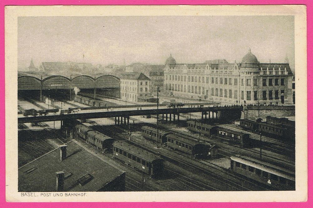 Basel Post und Bahnhof mit vielen Eisenbahnen (Gebraucht) in Einsiedeln ...