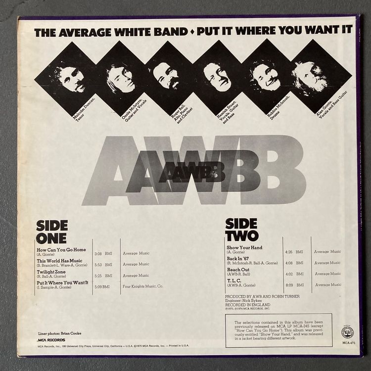 Average White Band - Put It Where You Want It - LP (Gebraucht) in ...