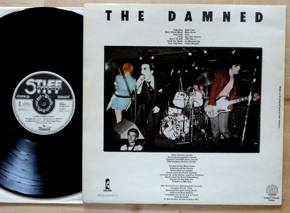 LP THE DAMNED damned damned damned STIFF 1977 PUNK ROCK (Gebraucht) in ...