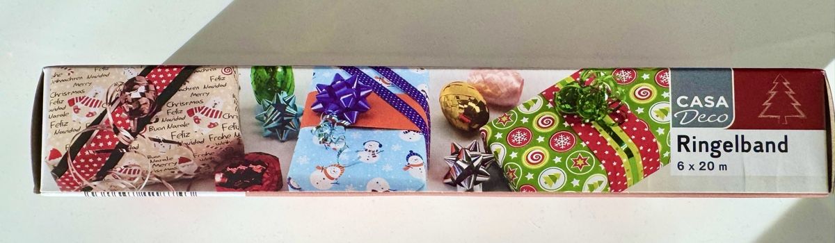 Weihnachts-Ringelband Set Geschenkschnur – 6 Rollen (Neu und ...