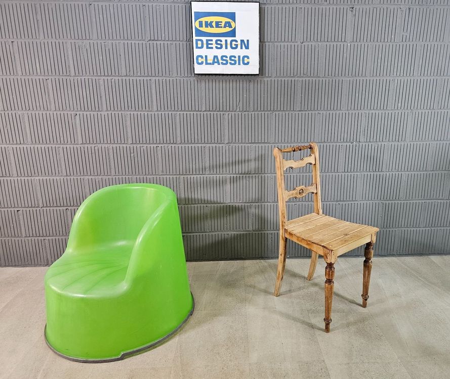 IKEA KIMME Hagberg Design Armchair Plastik Sessel Stuhl grün (Gebraucht ...